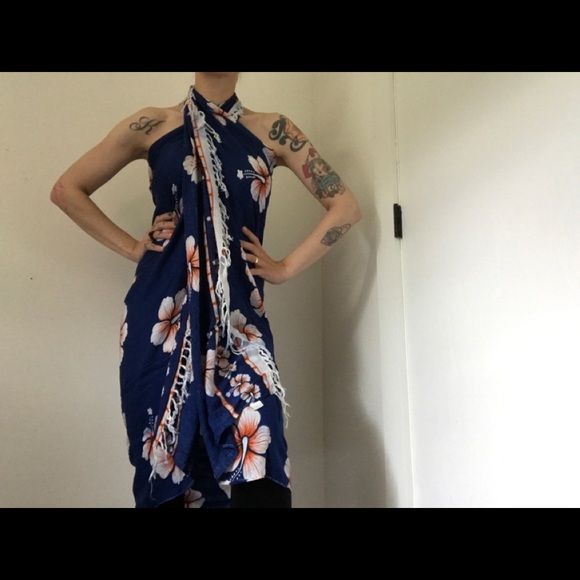 Vintage | Swim | Vintage Hawaiian Print Sarong Full Body Length | Poshmark